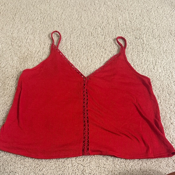 Tops | Elegant Flowy Red Hm Camisole Top | Poshmark